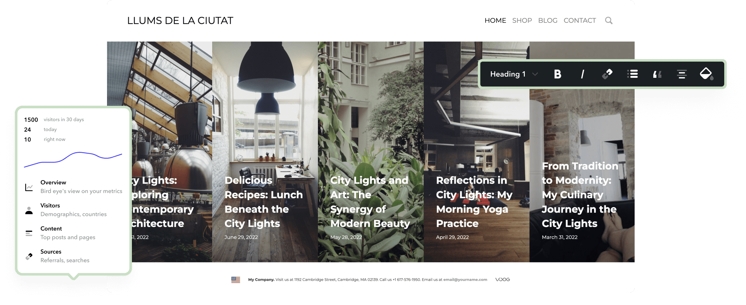 Voog website building platform | Awesome websites & store