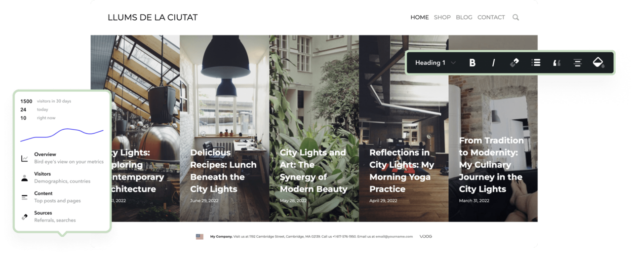 Voog website building platform | Awesome websites & store