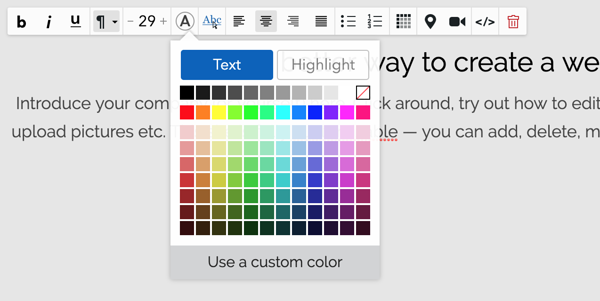 Managing texts | Voog website building platform