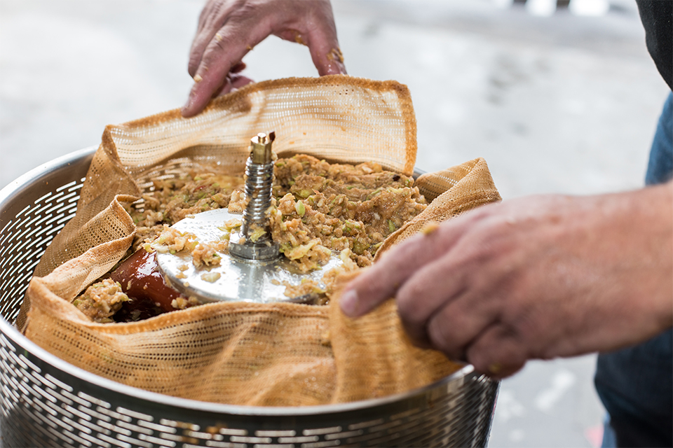 Hydraulic stainless steel bladder press Speidel 40 L