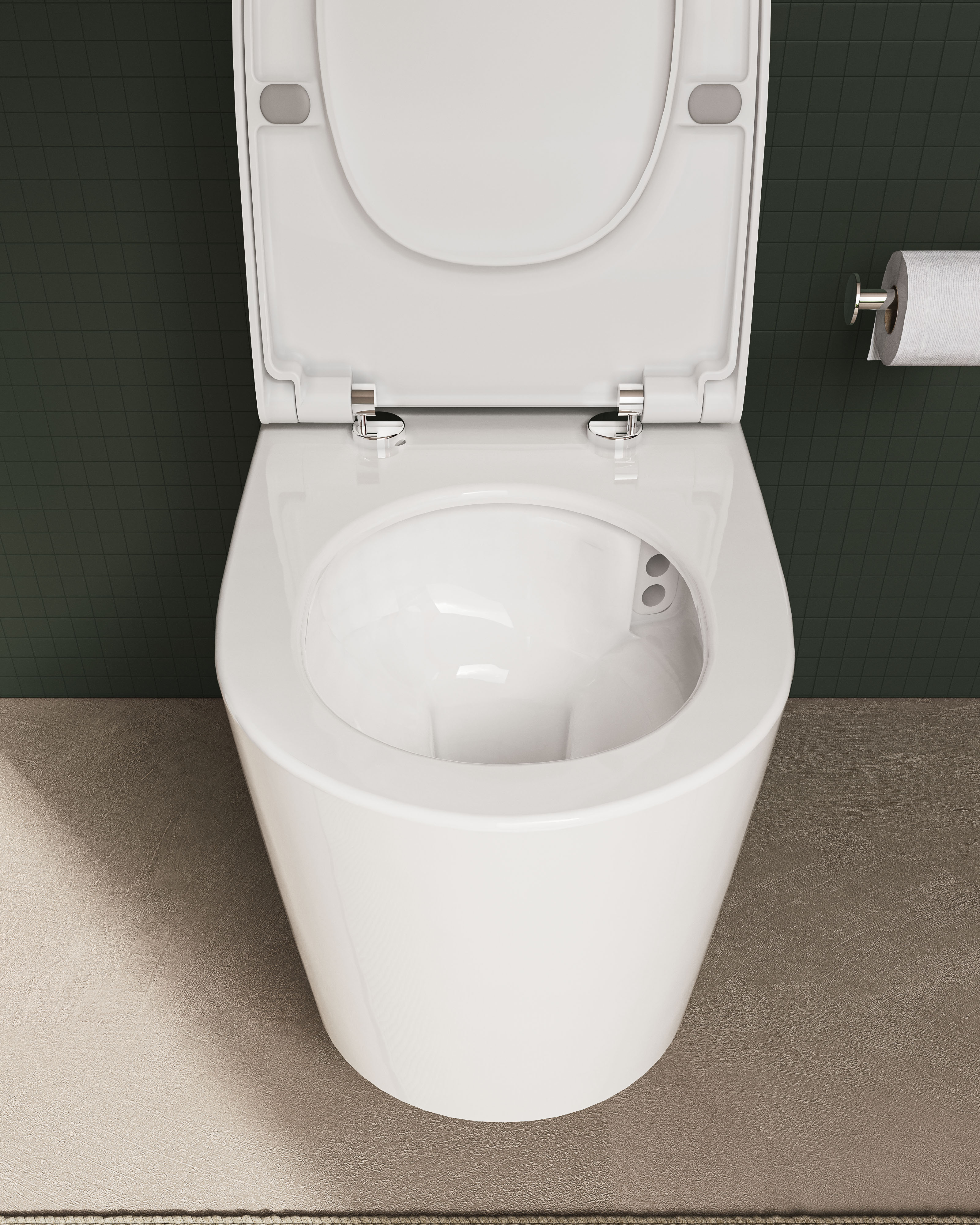 WC-pott Vitra Nest QuantumFlush, komplektis vaikselt sulguv prill-laud ...