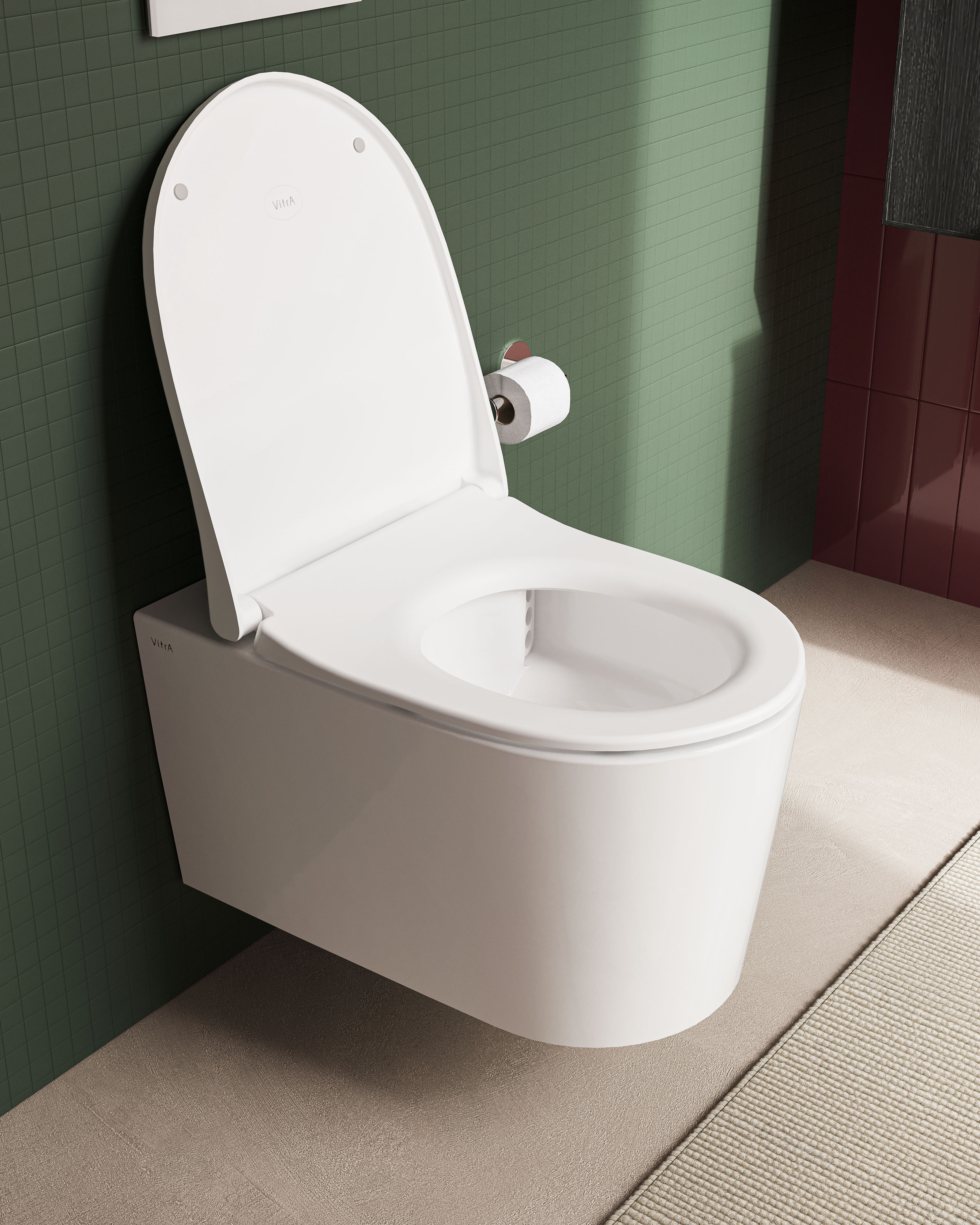 WC-pott Vitra Nest QuantumFlush, komplektis vaikselt sulguv prill-laud ...