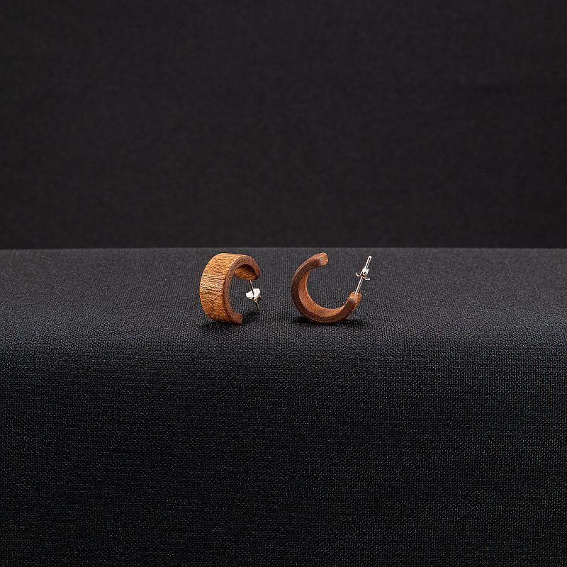 Kõrvarõngad "Ring-XS" — Su Puu - puidust disainehted ja aksessuaarid!