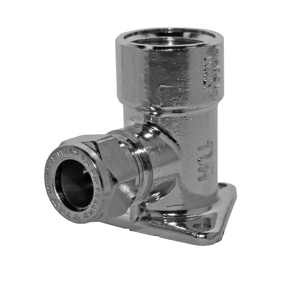 Chrome plated wall mounted 2-way air junction with internal thread — Biston