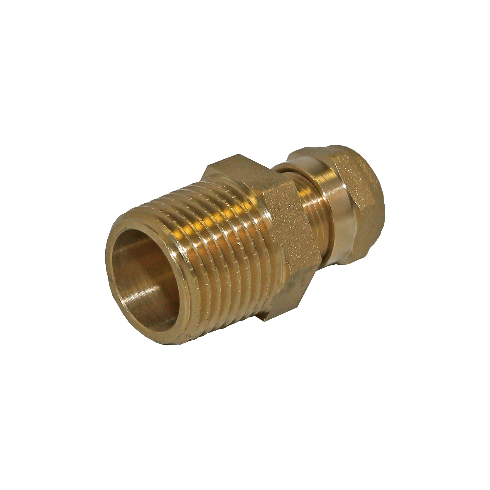 Transition fitting with external thread (M), brass — Biston