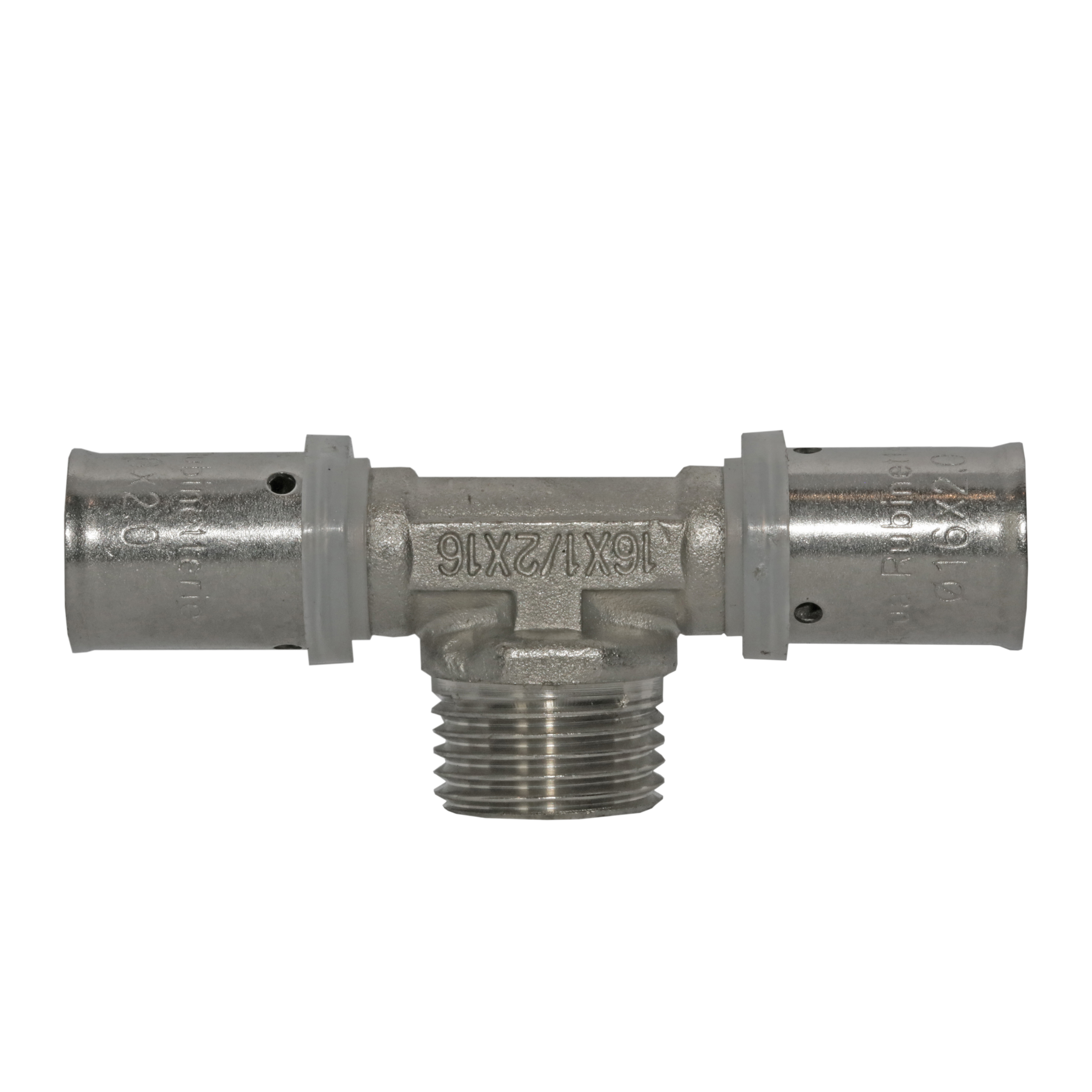 Tees with external thread (press) for PEX - AL - PEX pipe — Biston