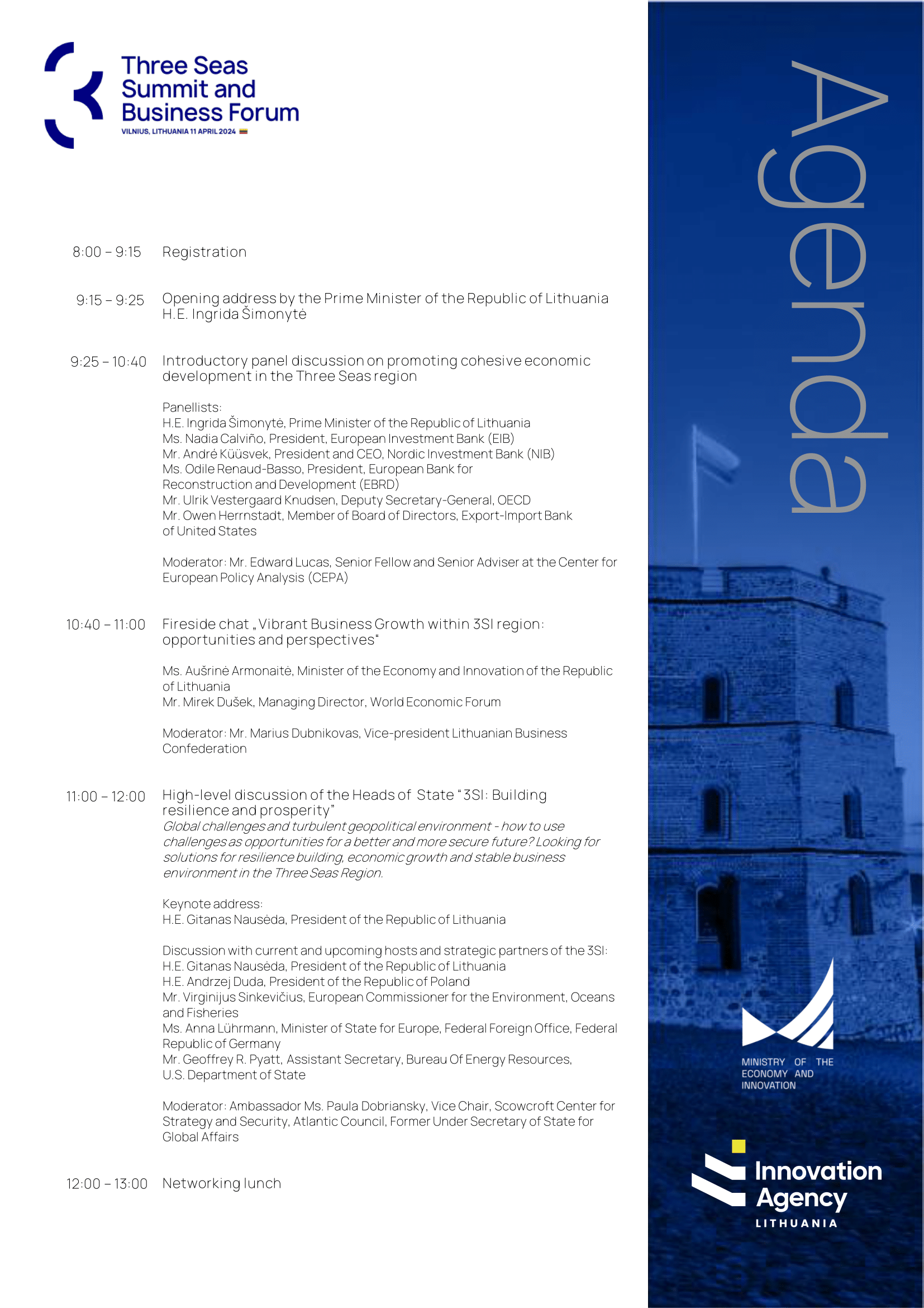 Business Forum Agenda