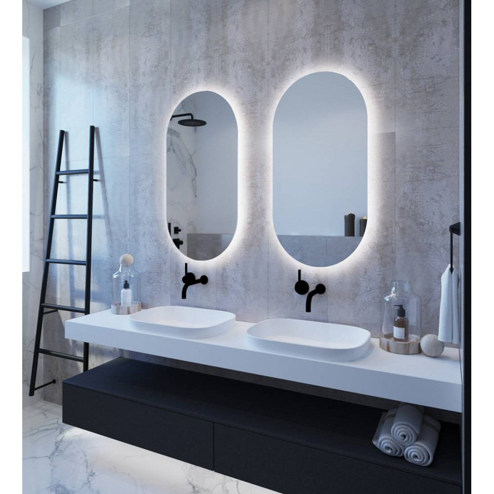 Kapsel peegel LED valgustusega | O-peegel