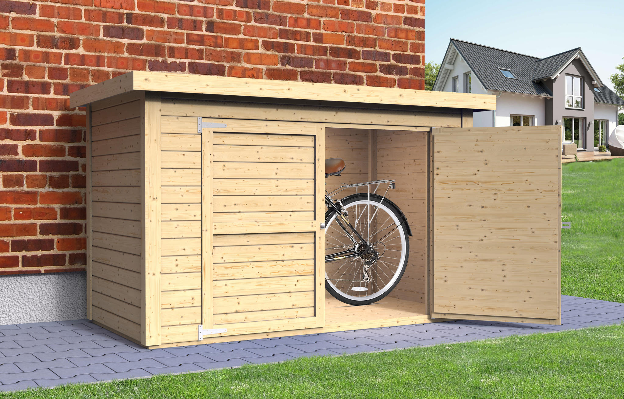 Shed Wallstore Bike — High quality summer and garden houses - bertilo.com