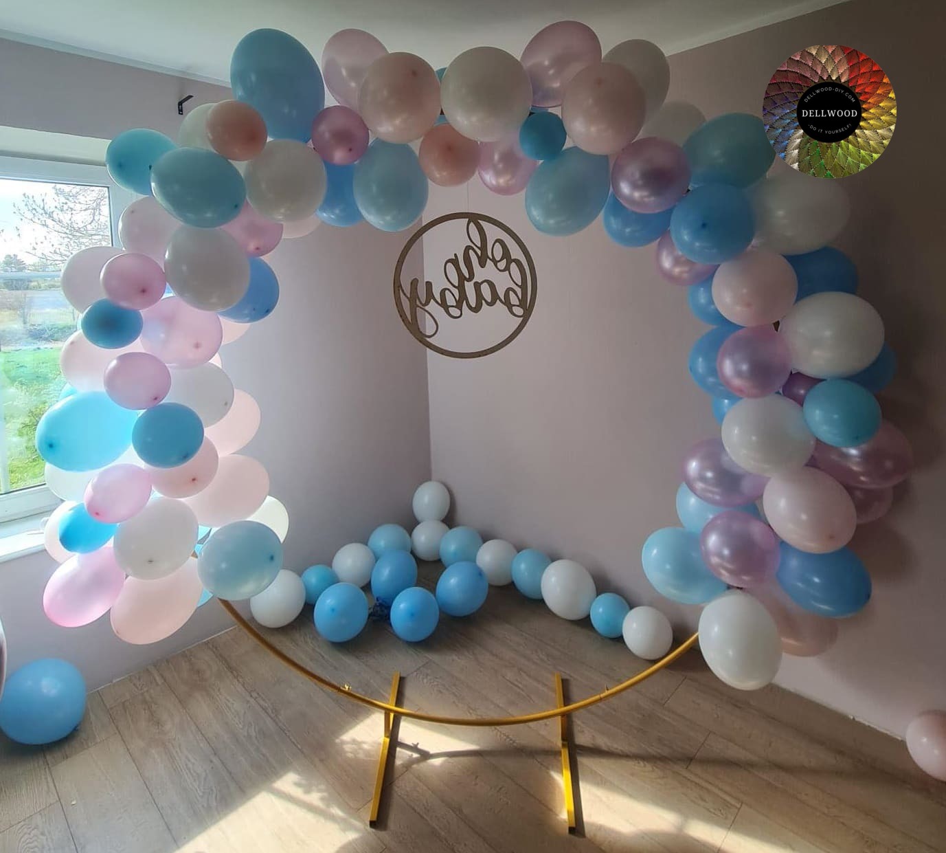 Balloon arch / party arch 2m (golden) | Party Supplies, String Art ...