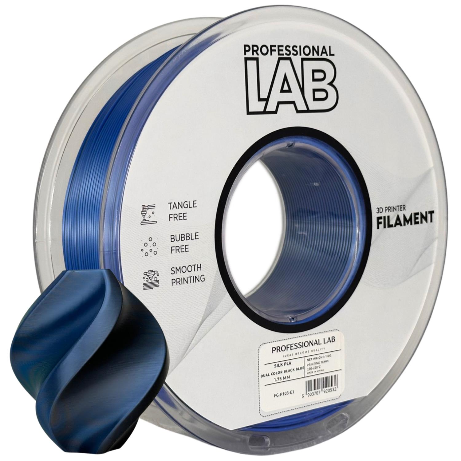 SILK PLA Orange Blue Green Tri Color 1kg Prolab 1,75mm filament – 3dmarket