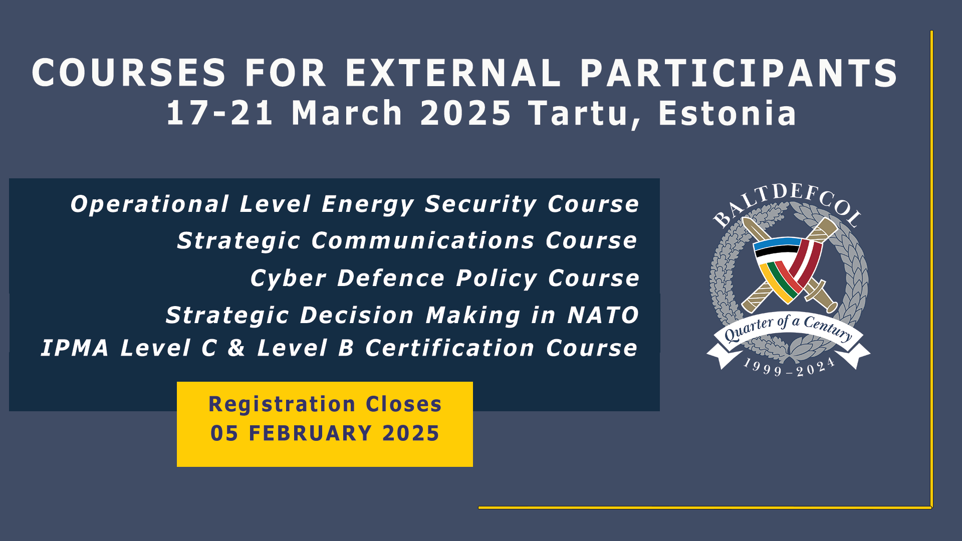 Home – Baltic Defence College