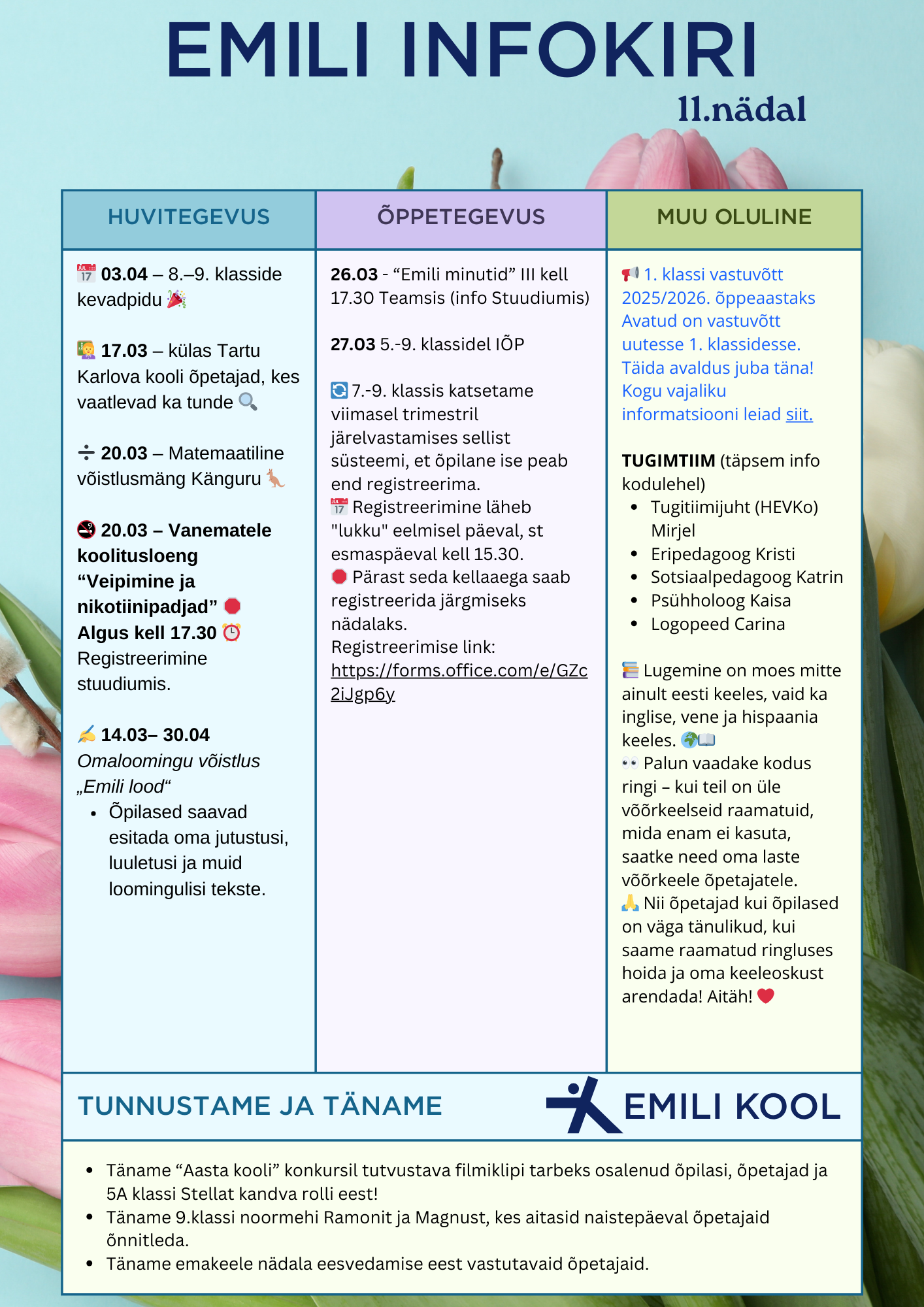 Emili infokirjad – Emili kool