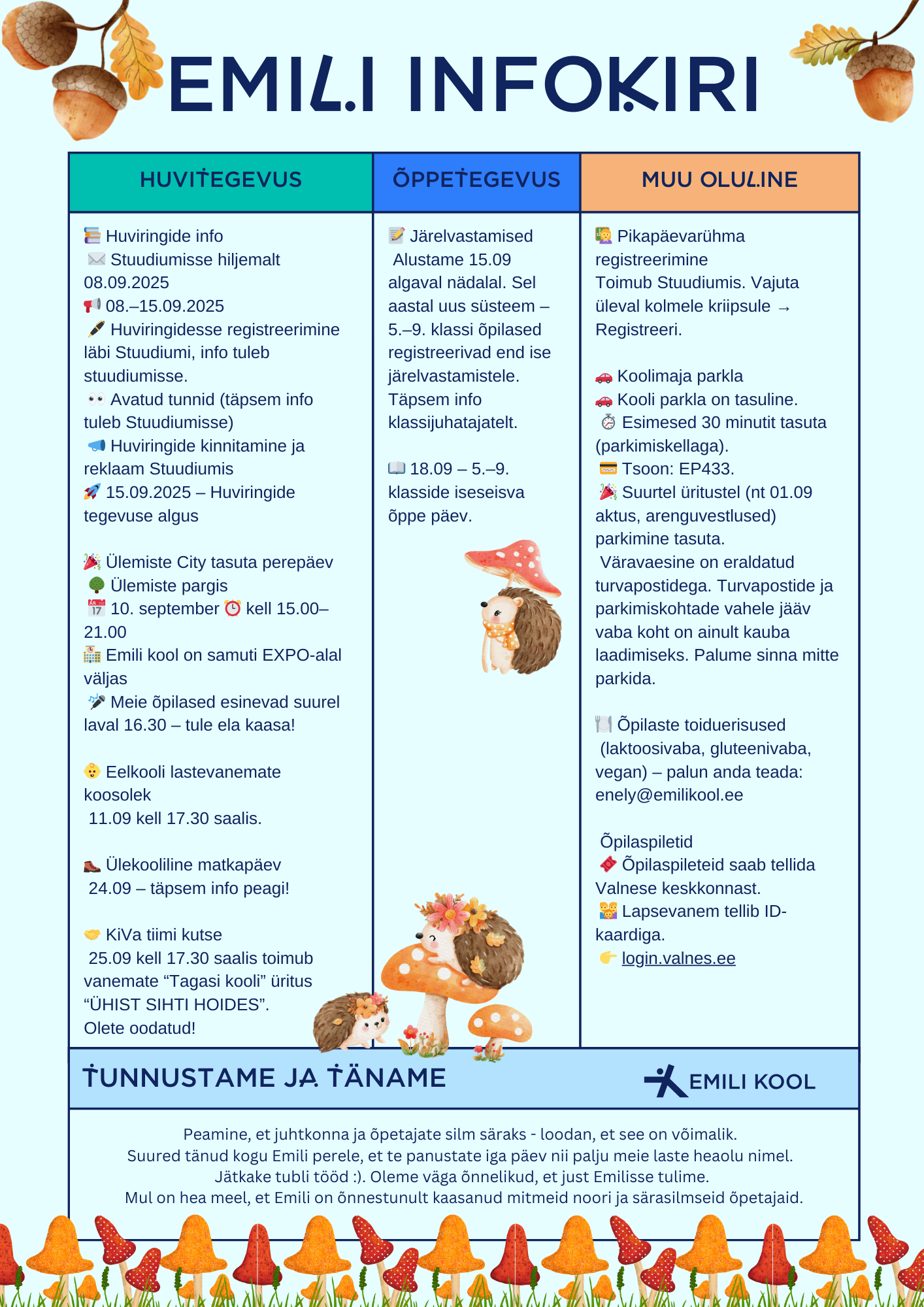 Emili infokirjad – Emili kool